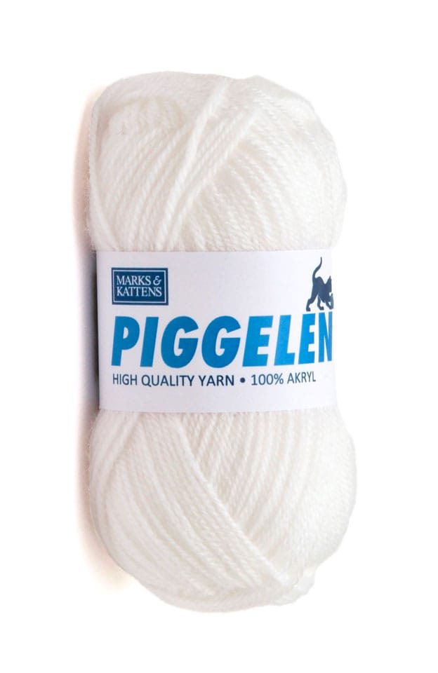 Piggelen Vit-150 - Garn och stickmönster online